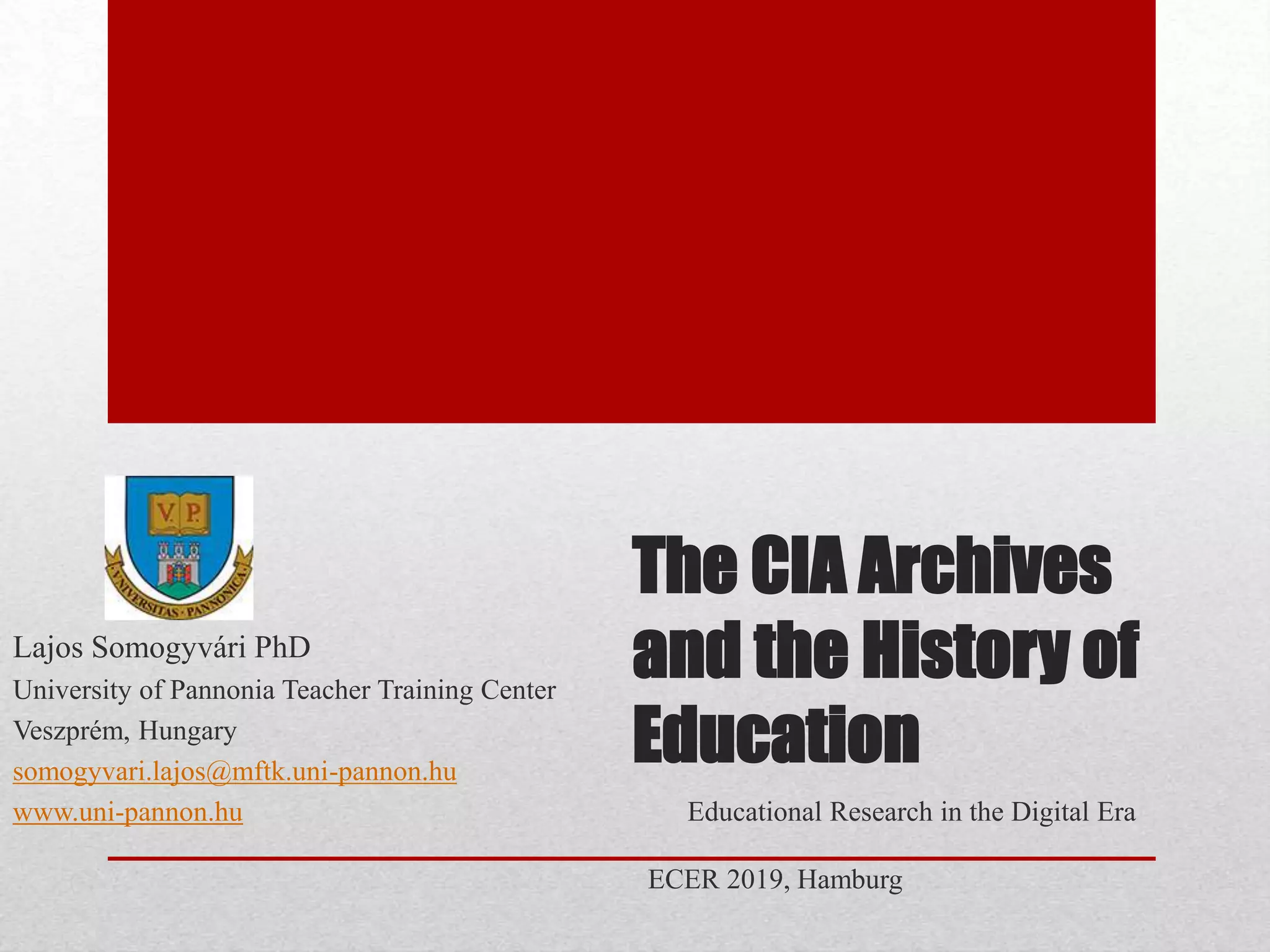 The CIA archives and the History of Education | PPT