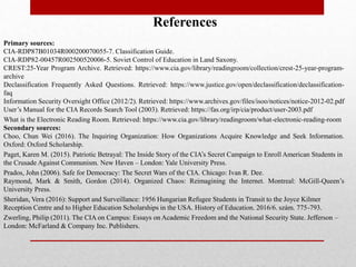 The CIA archives and the History of Education | PPT
