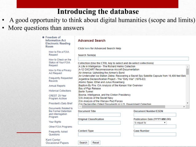 The CIA archives and the History of Education | PPT