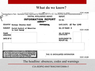 The CIA archives and the History of Education | PPT