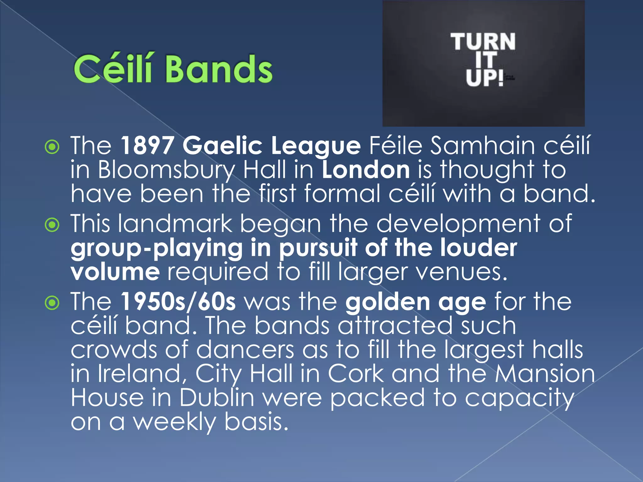The céilí band tradition | PPTX