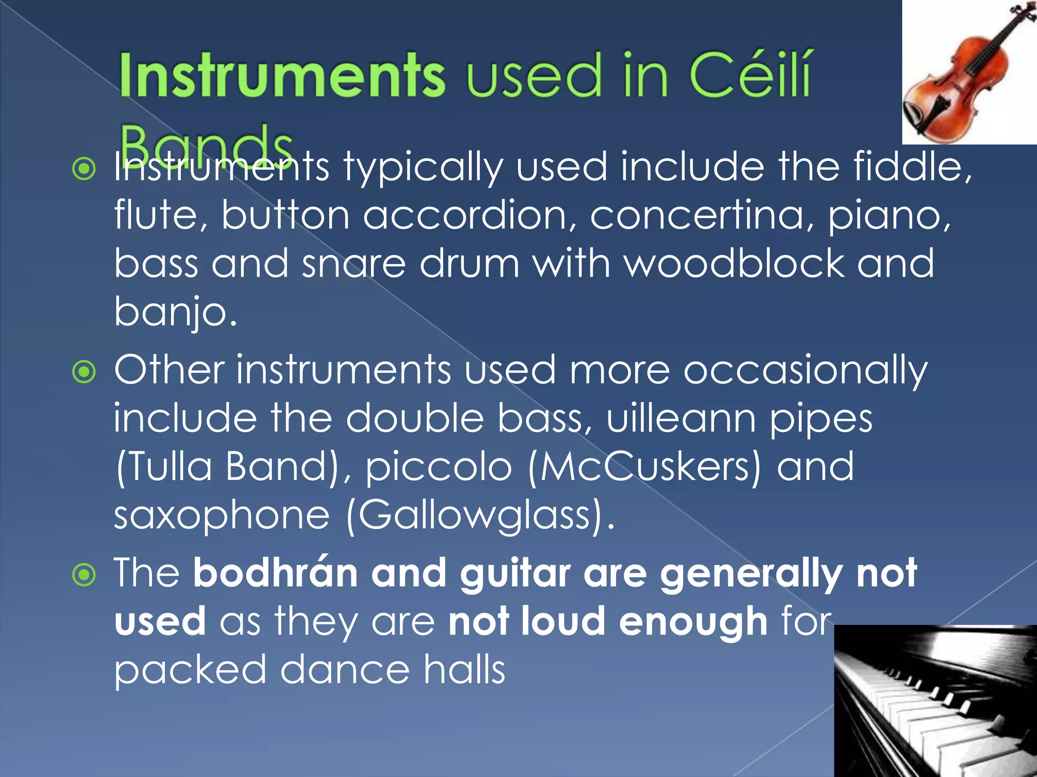 The céilí band tradition | PPTX
