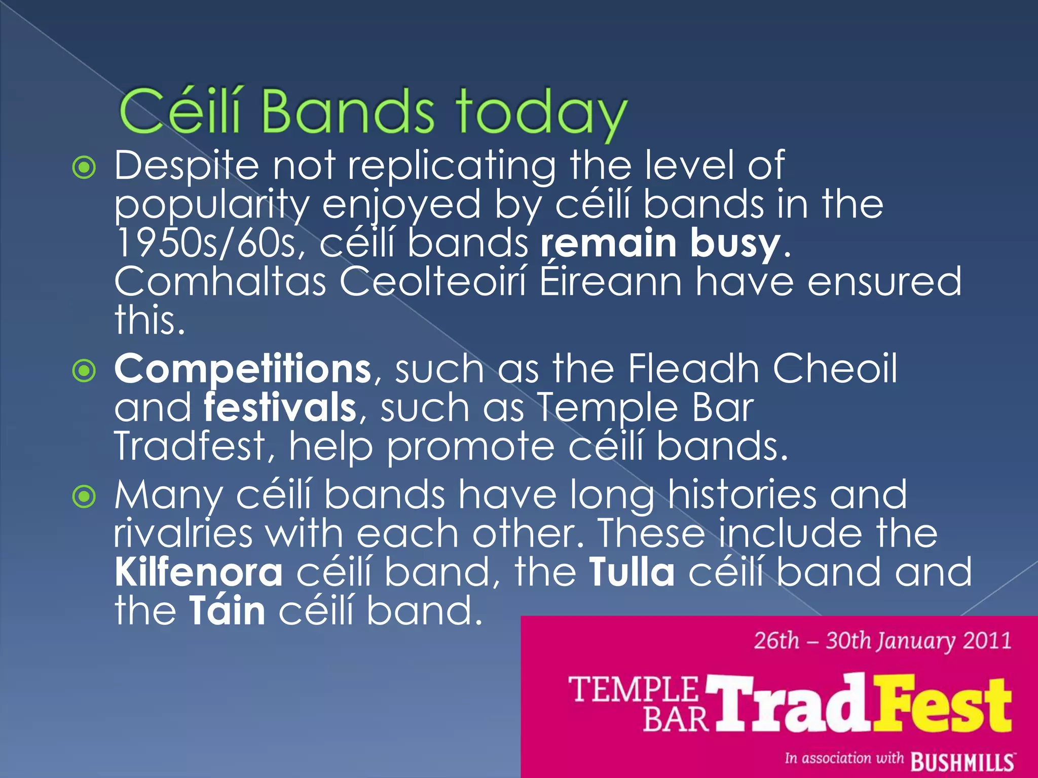 The céilí band tradition | PPTX