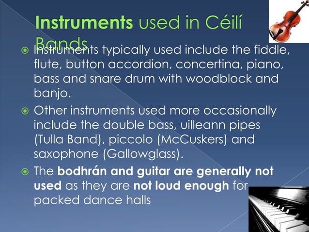 The céilí band tradition | PPTX | Music | Entertainment