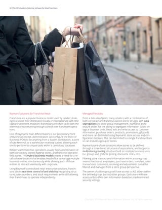 The CIO's Guide to Selecting Software for Retail Franchises | PDF