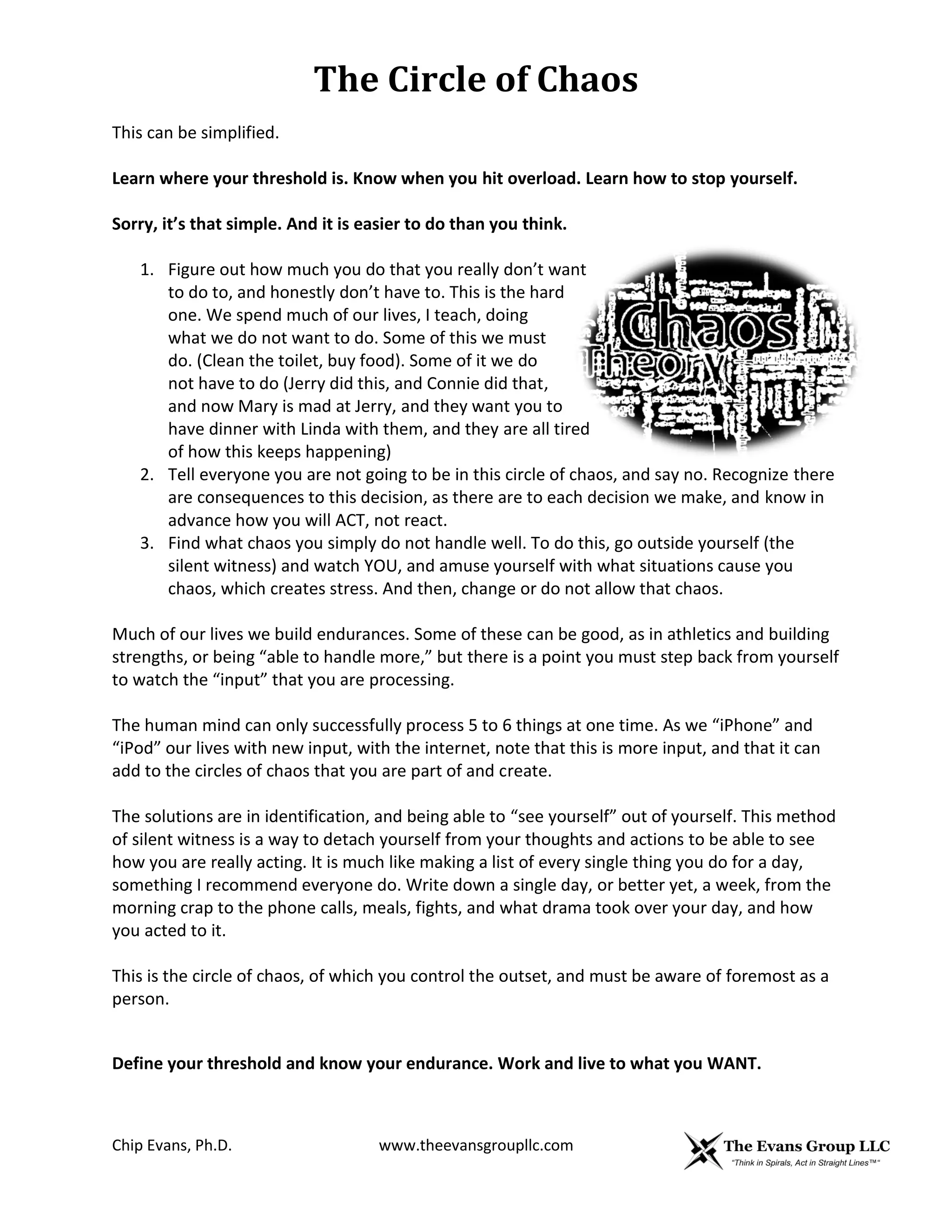 The circle of chaos | PDF