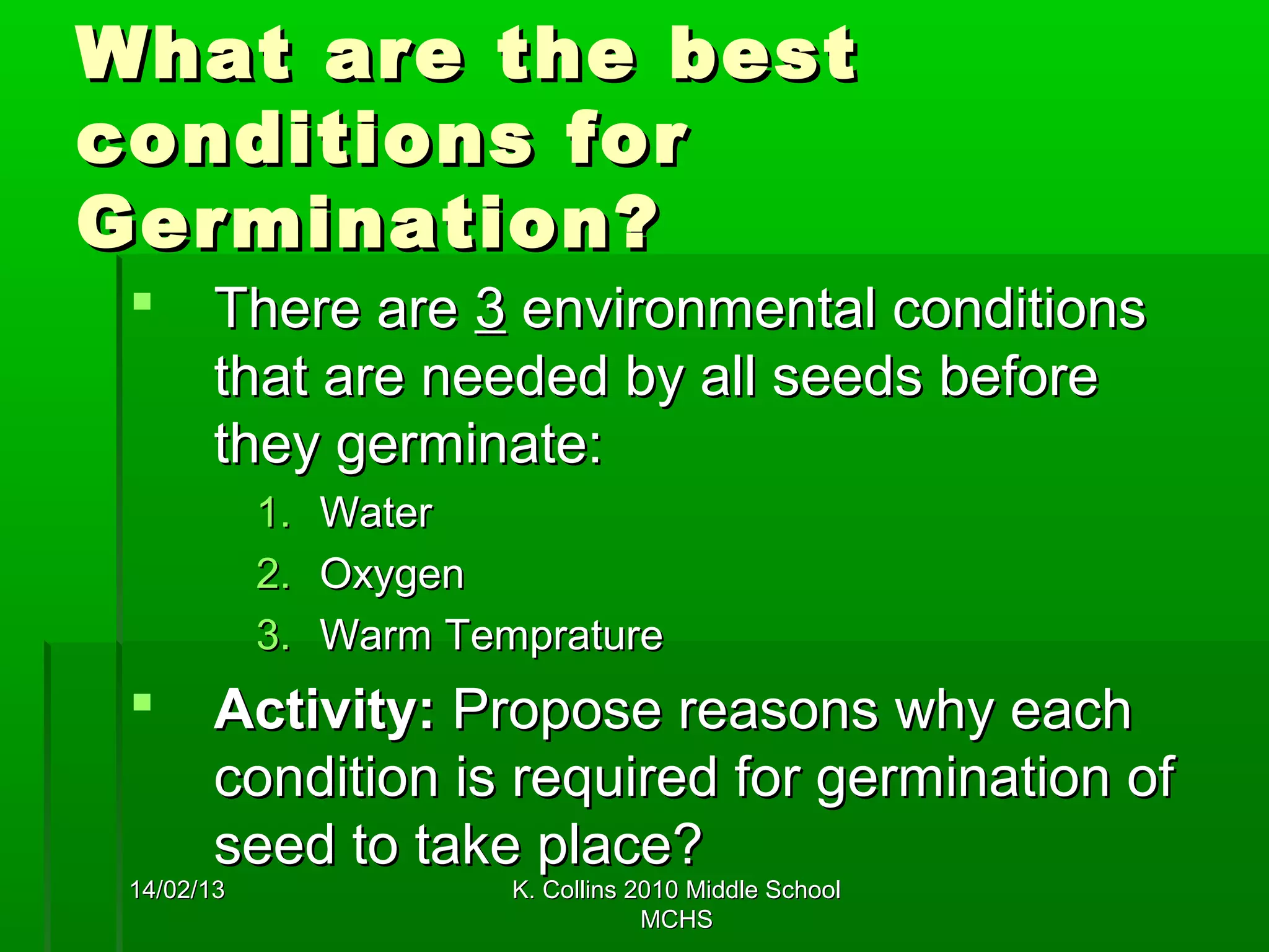 The circle of life seeds and germination | PPT