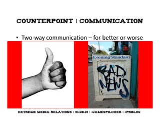 Hack vs. Flack...a social media point/counterpoint | PPT
