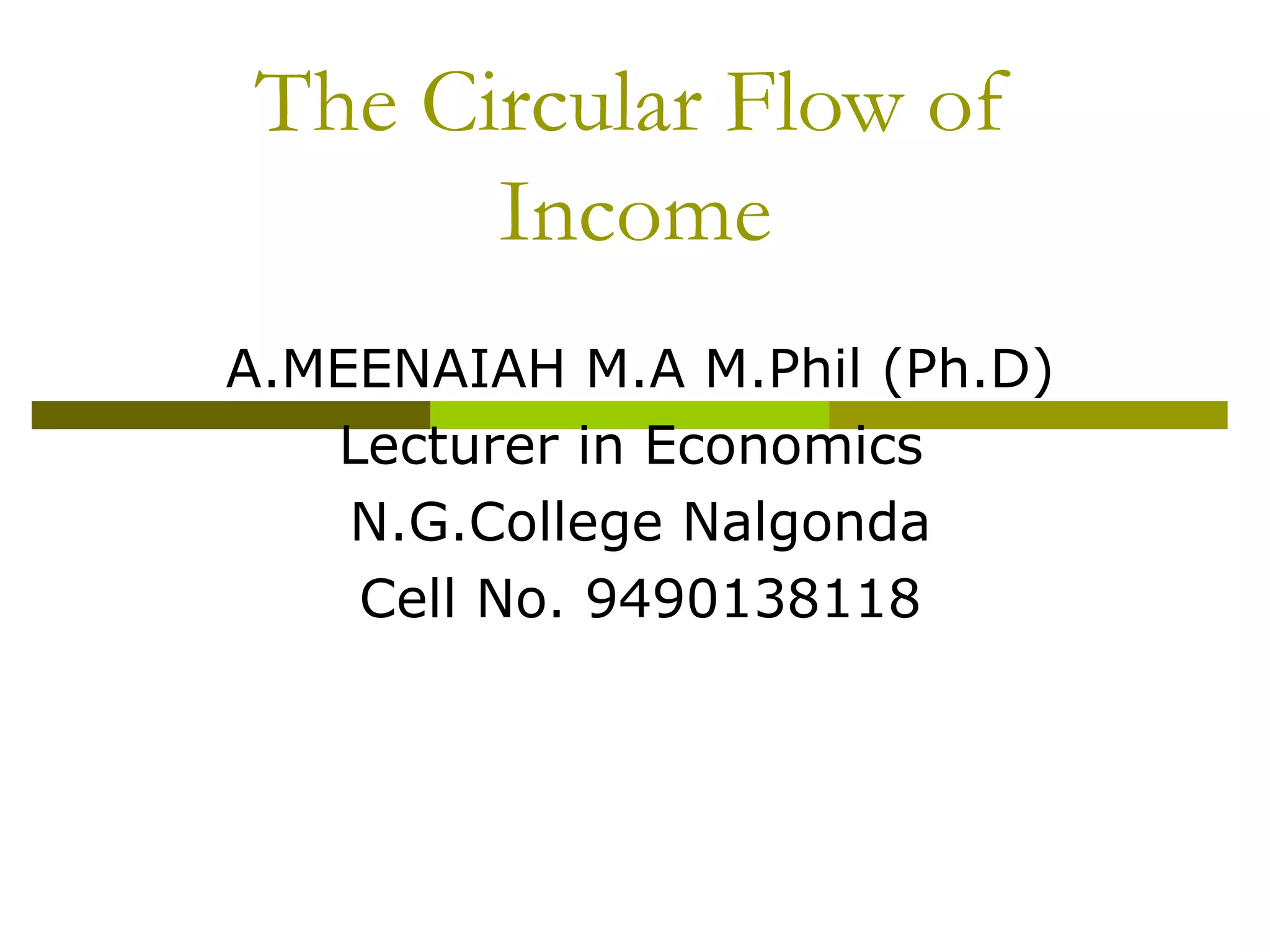 The circular flow of income ppt (1) | PPT