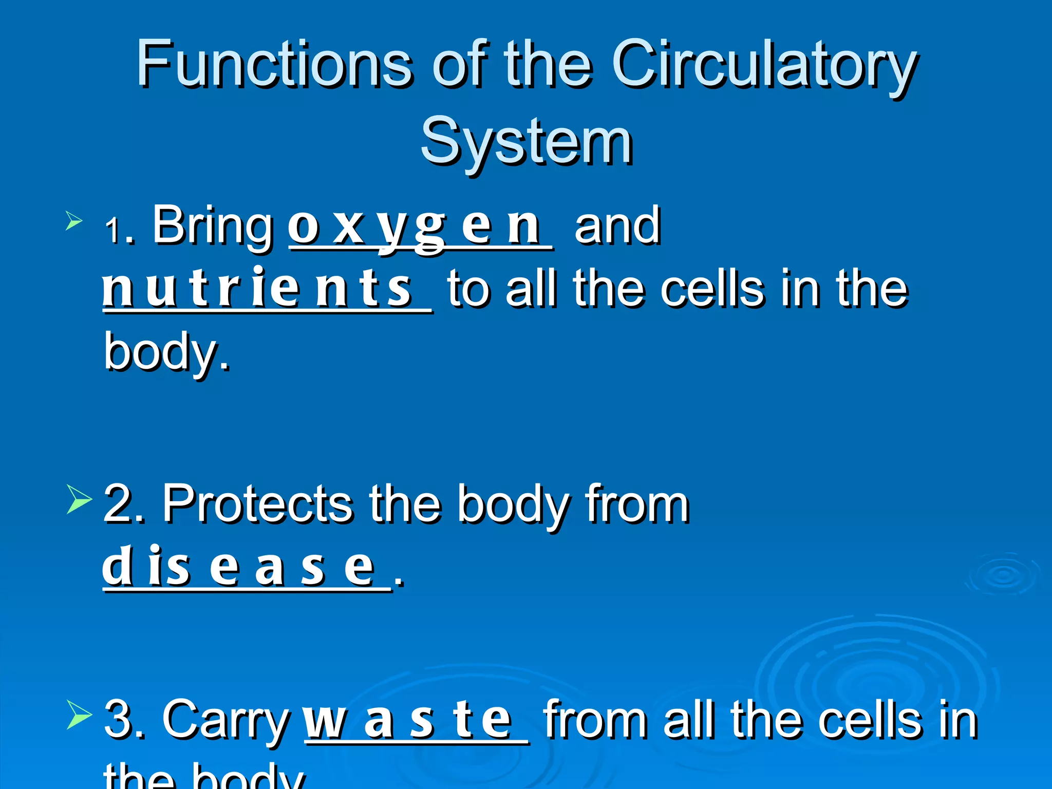 The circulatory system | PPT | Heart and Cardiovascular Diseases ...