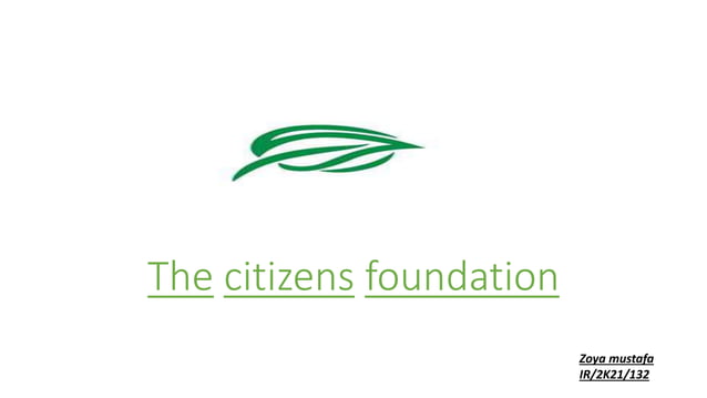 THE CITEZENS FOUNDATION.pptx | Professional School | Postgraduate Education