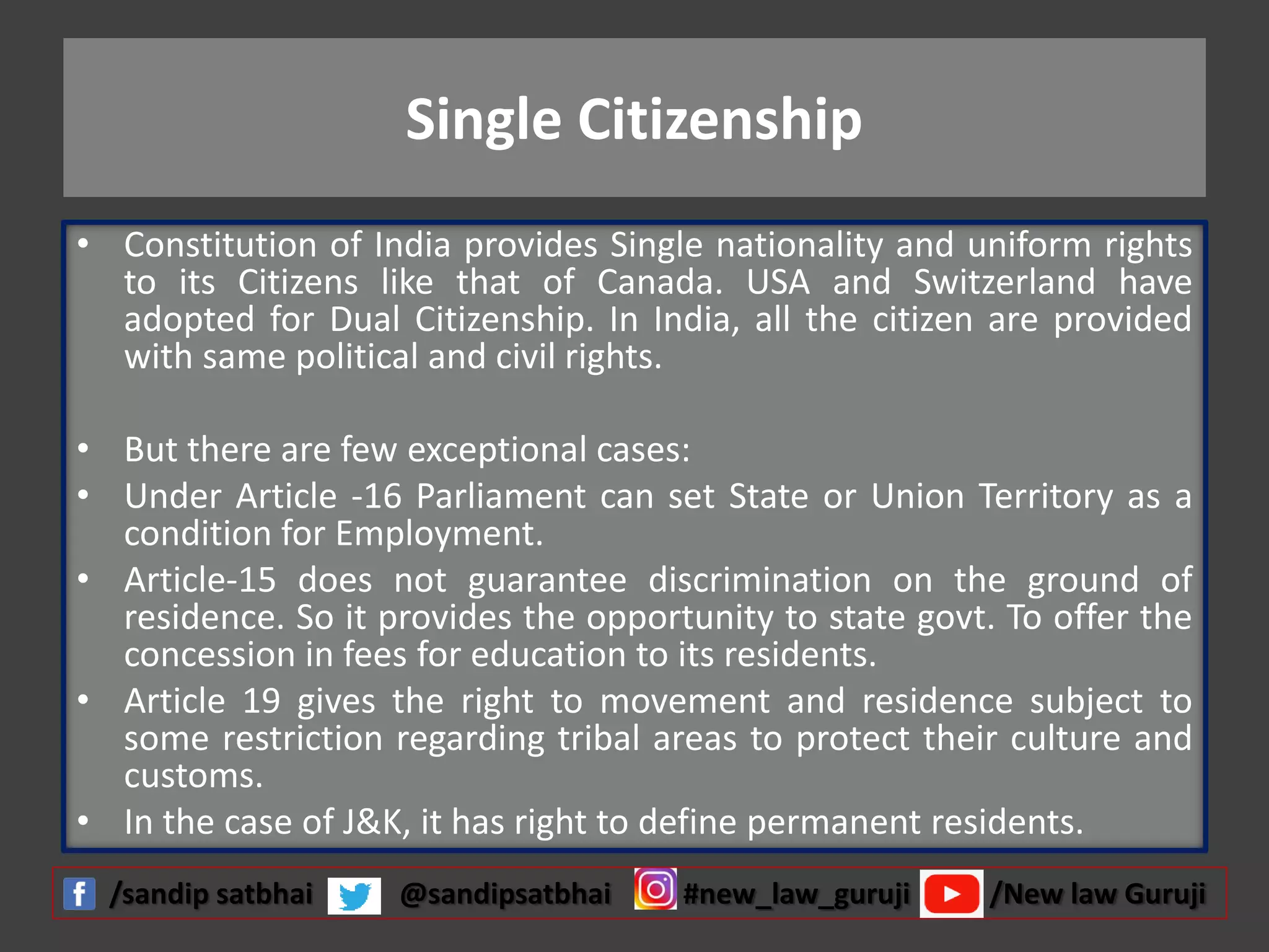The Citizenship Act, 1955 | PPTX