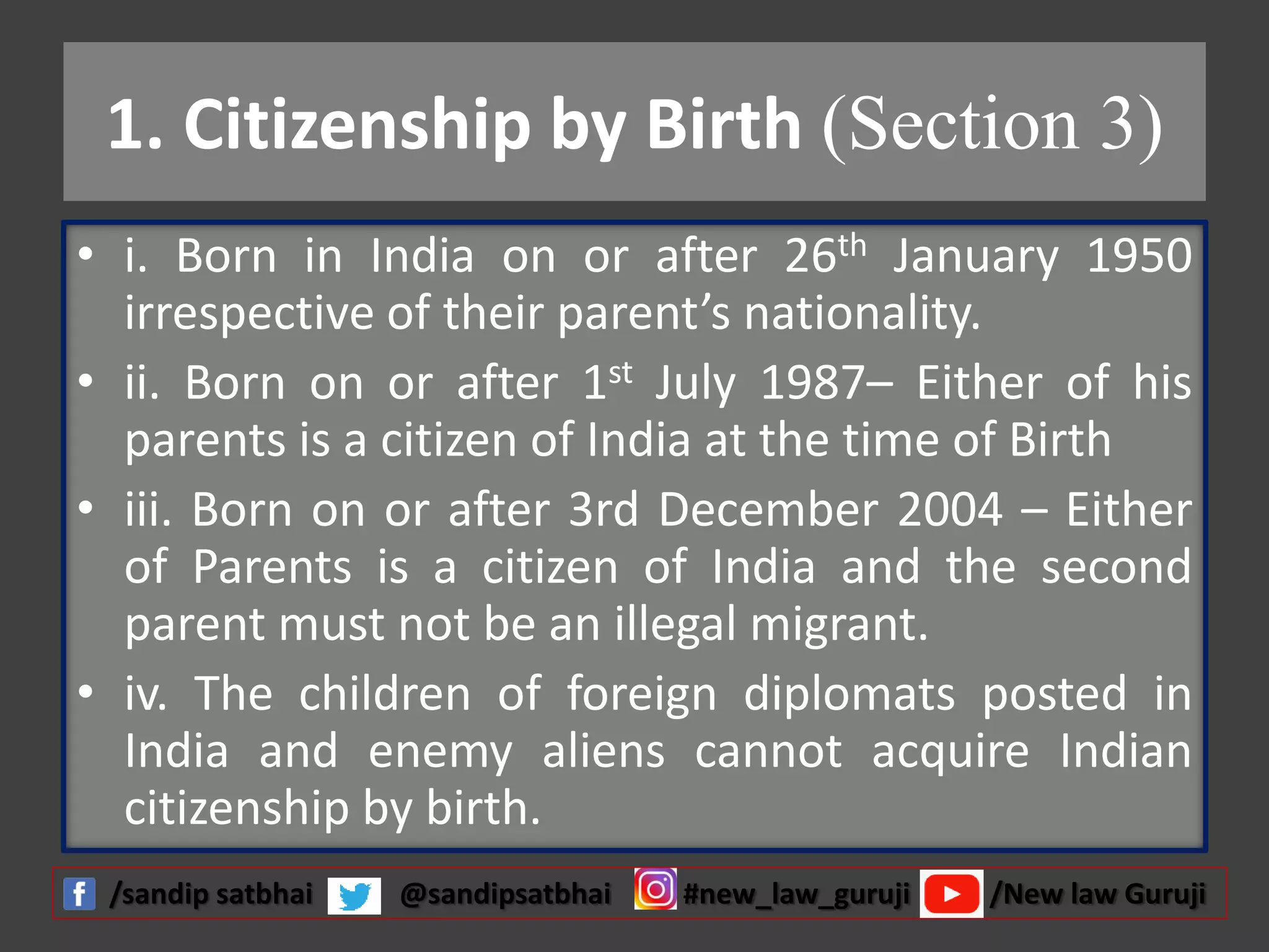 The Citizenship Act, 1955 | PPTX