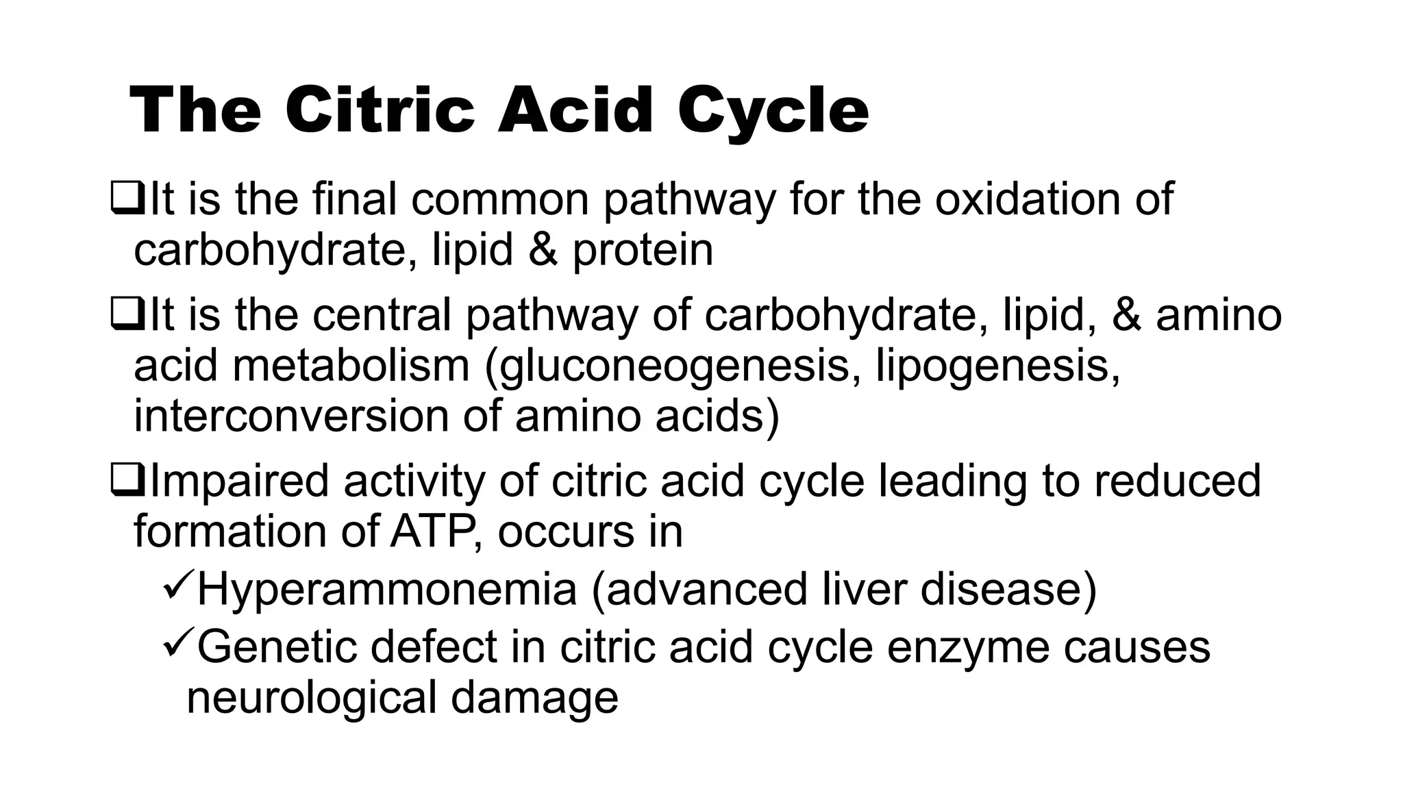The citric acid cycle | PPTX