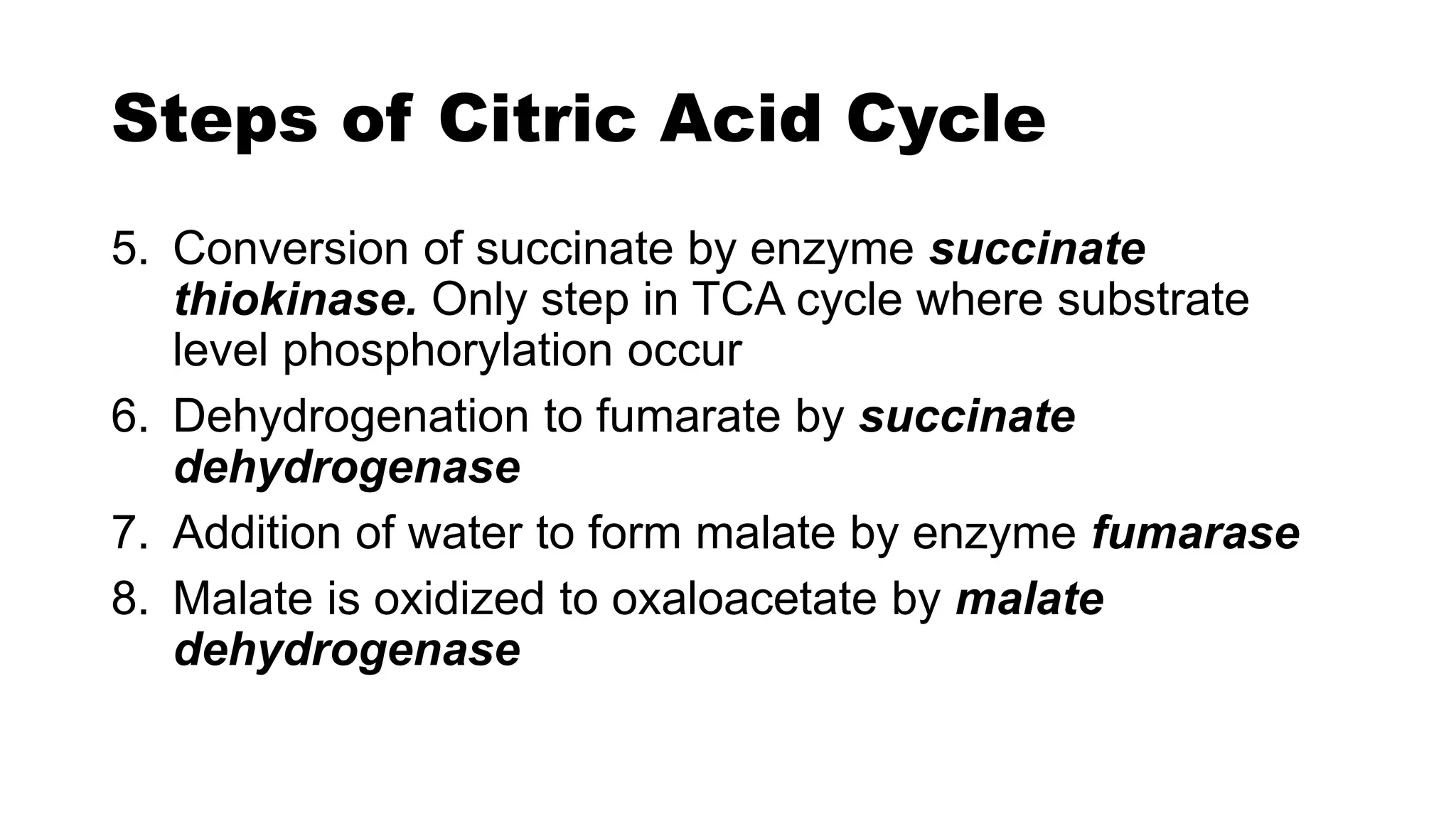 The citric acid cycle | PPTX