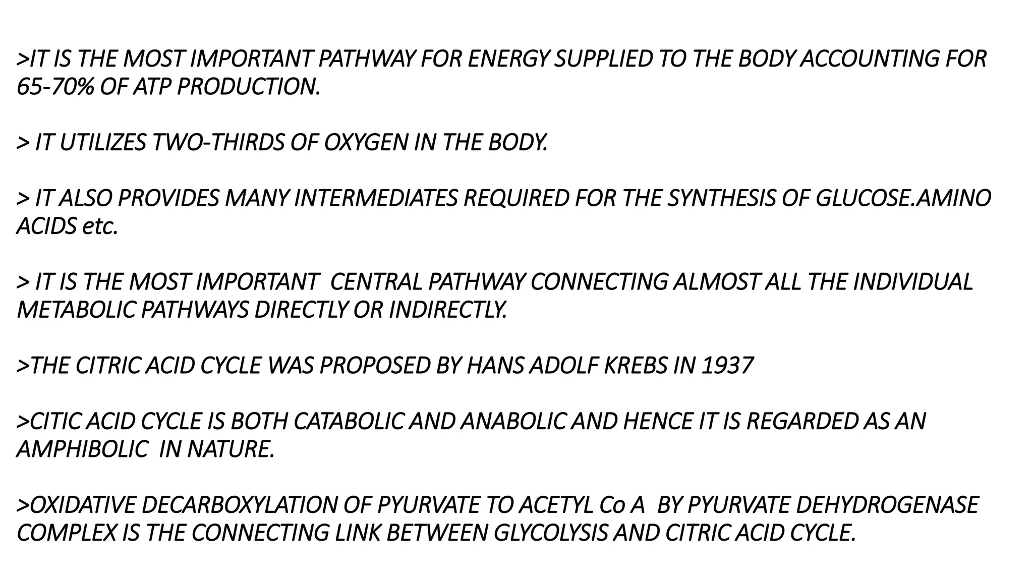 The citric acid cycle | PDF