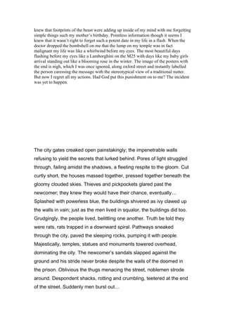 The city gates creaked open painstakingly | DOC