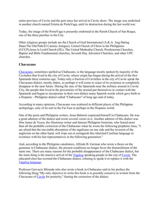 The city of cavite | DOCX