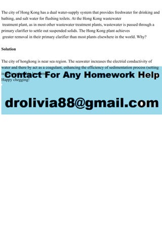 The city of Hong Kong has a dual water-supply system that provides f.pdf