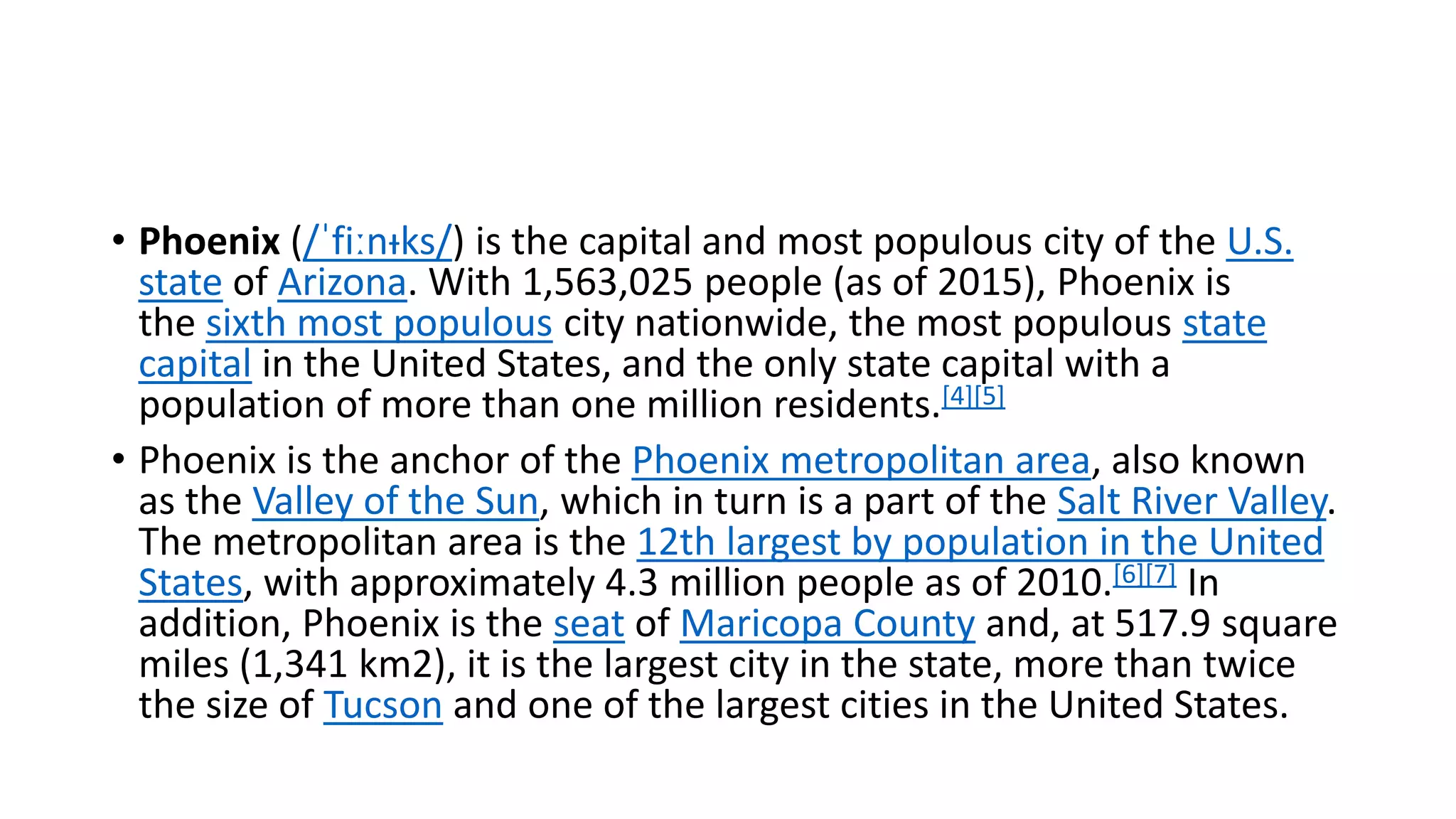 The city of phoenix | PPT