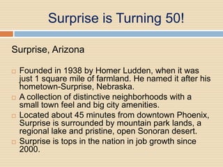 Surprise AZ Information | PPTX
