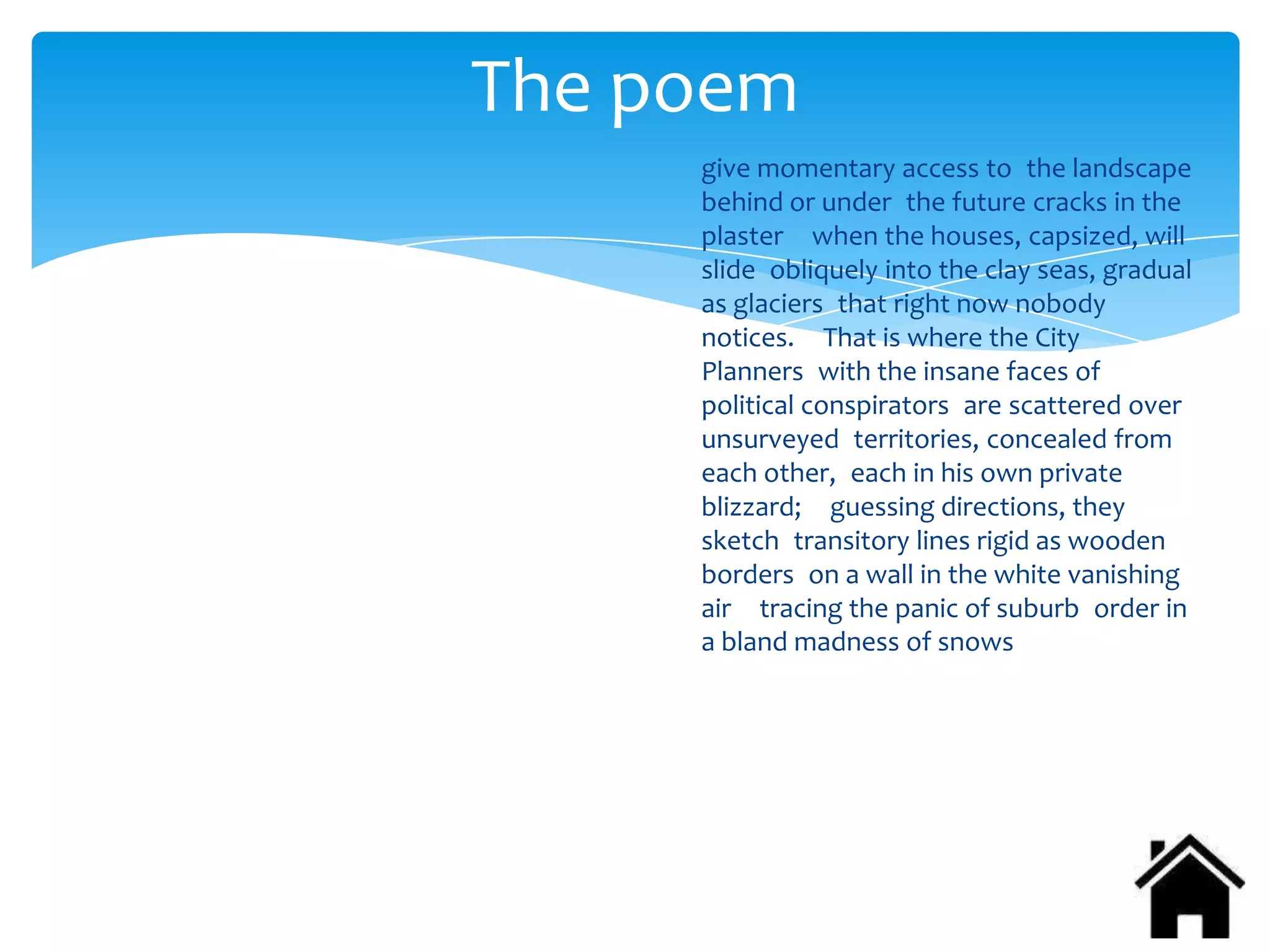 The city planners presentation by margaret atwood 2 | PPT