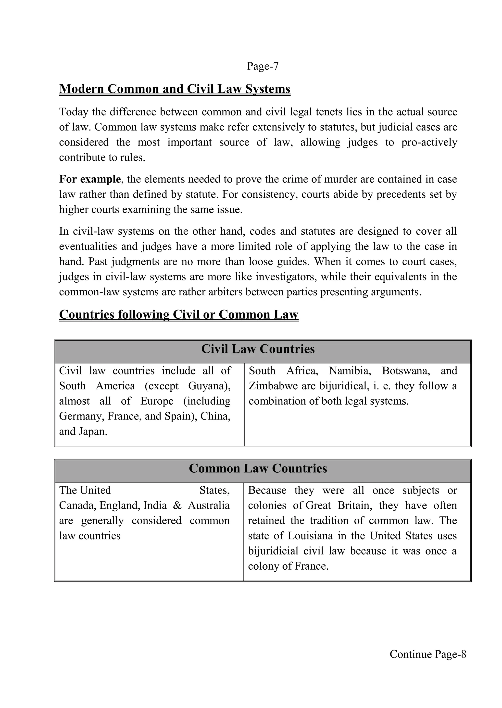 The Civil Law Legal System | PDF