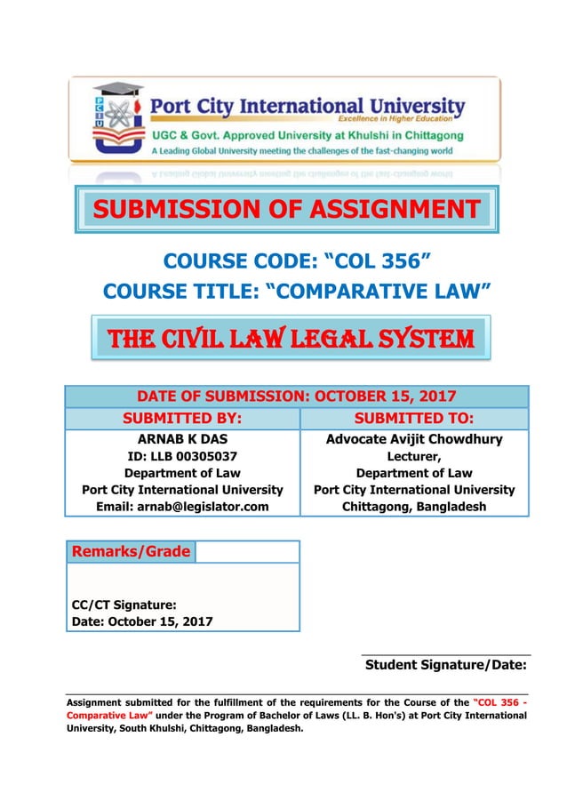 The Civil Law Legal System | PDF