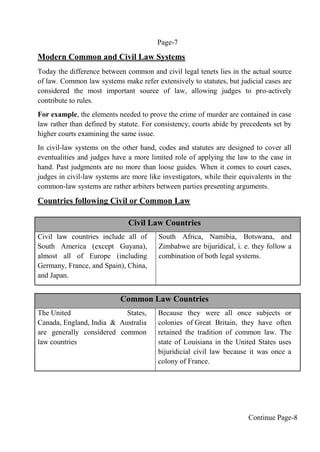The Civil Law Legal System | PDF