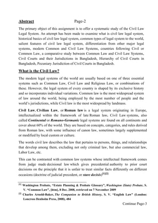 The Civil Law Legal System | PDF