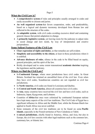 The Civil Law Legal System | PDF