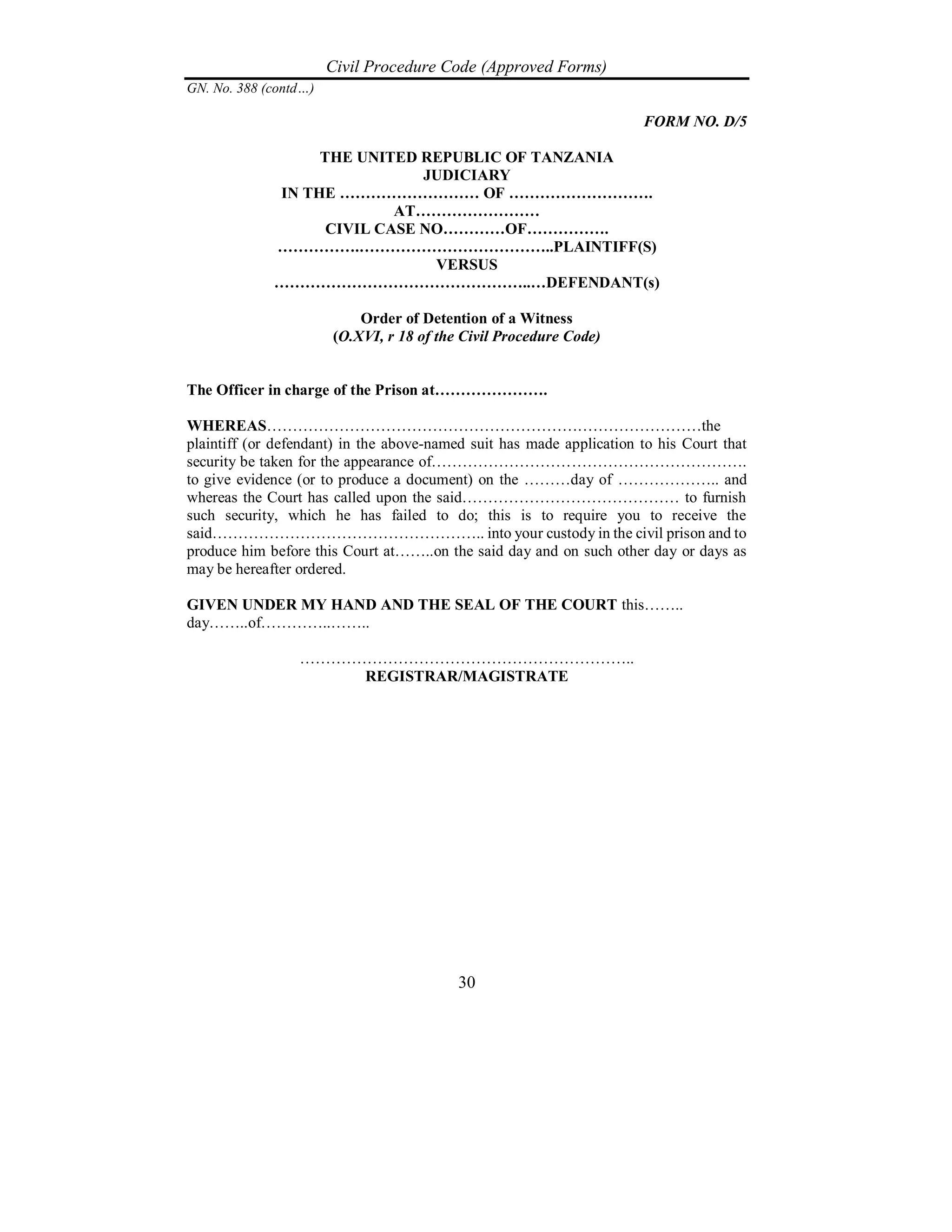 The civil procedure code (approved forms) gn. 388 of 2017 | PDF