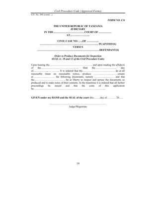 The civil procedure code (approved forms) gn. 388 of 2017 | PDF