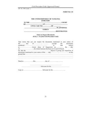 The civil procedure code (approved forms) gn. 388 of 2017 | PDF