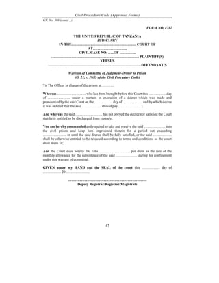 The civil procedure code (approved forms) gn. 388 of 2017 | PDF