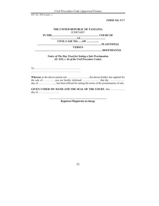 The civil procedure code (approved forms) gn. 388 of 2017 | PDF