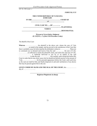 The civil procedure code (approved forms) gn. 388 of 2017 | PDF