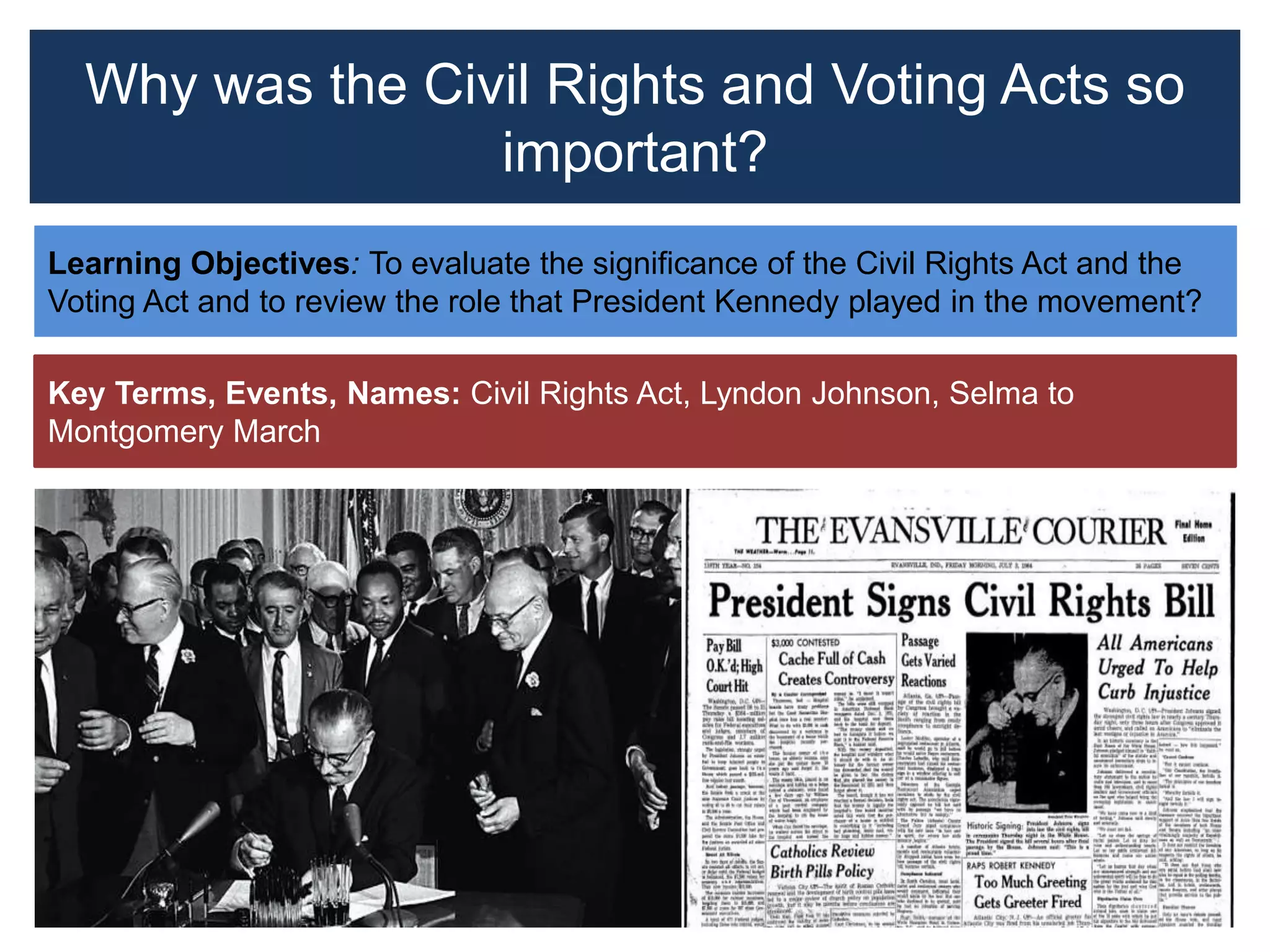 The Civil Rights & Voting Act | PPTX