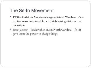 The civil right's movement | PPT | Civic affairs | Politics