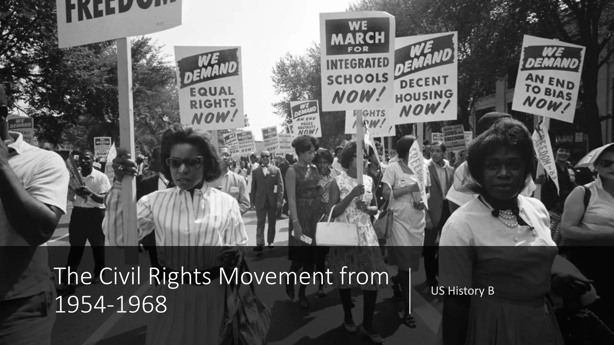 The civil rights movement from 1954 1968 | PPTX
