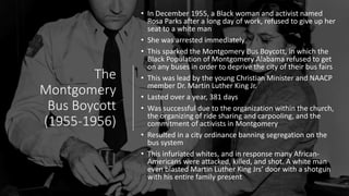 The civil rights movement from 1954 1968 | PPTX