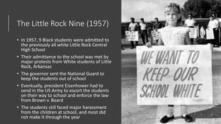 The civil rights movement from 1954 1968 | PPTX