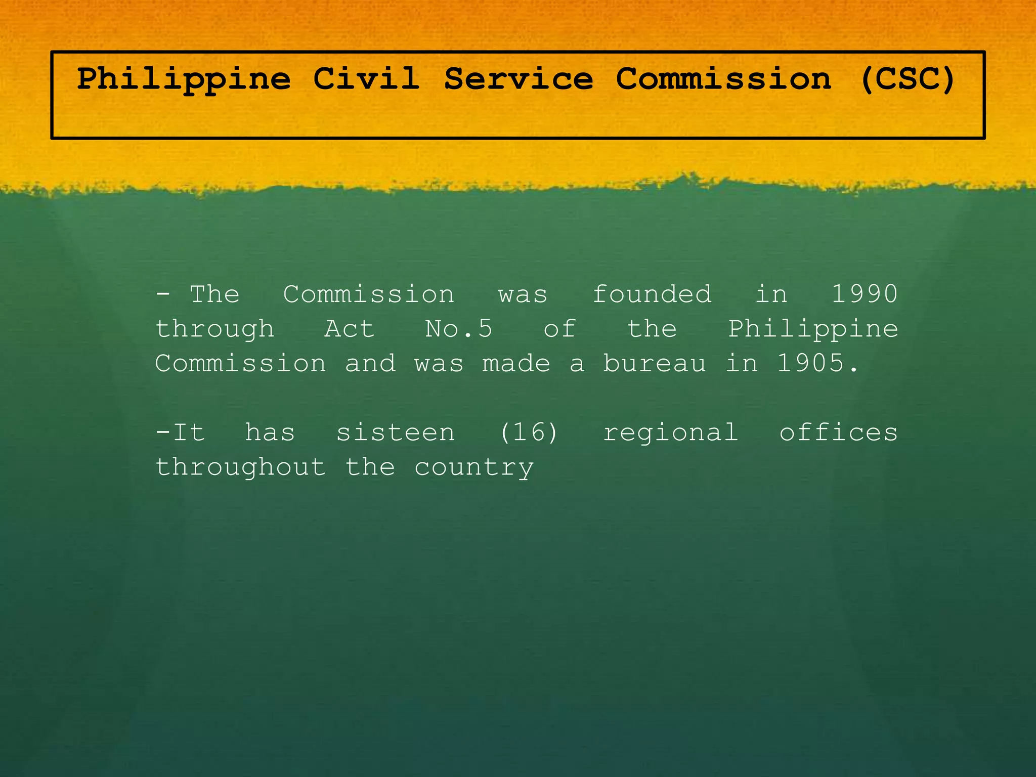 THE CIVIL SERVICE COMMISSION AND THE SALIENT FEATURES OF RA 6713 | PPTX