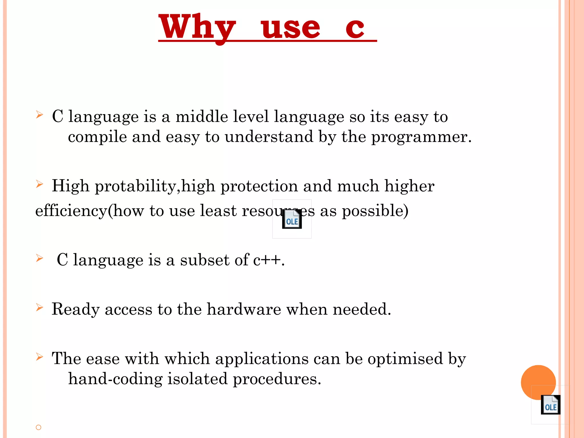 Introduction of 'C' langauge | PPT
