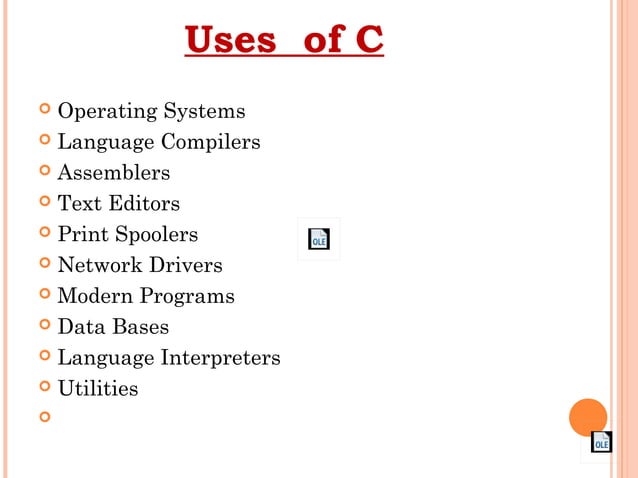 Introduction of 'C' langauge | PPT
