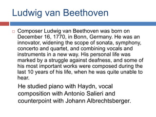 The Classical Era featuring Beethoven | PPTX