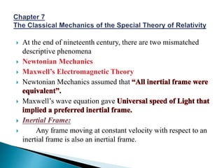 The classical mechanics of the special theory of [autosaved] | PPT