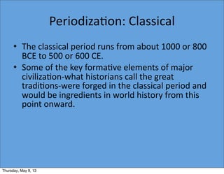 The classical period in ap world history | PDF
