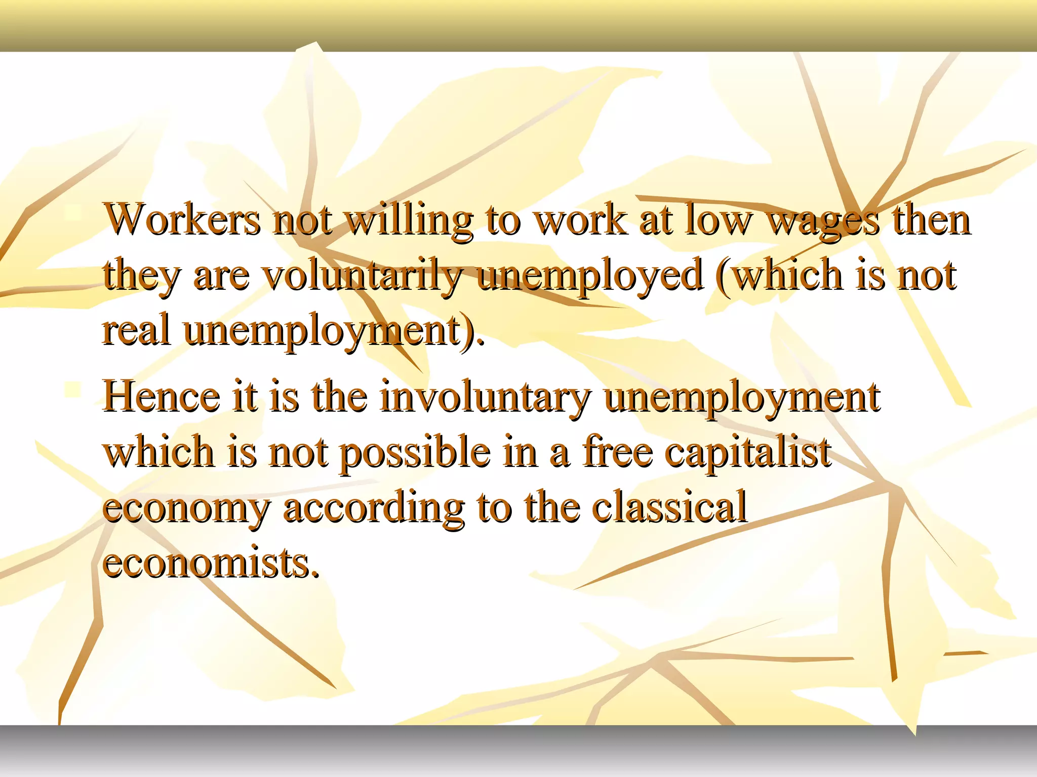 The classical theory of income and employment | PPT
