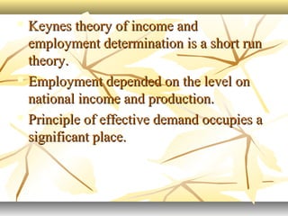 The classical theory of income and employment | PPT